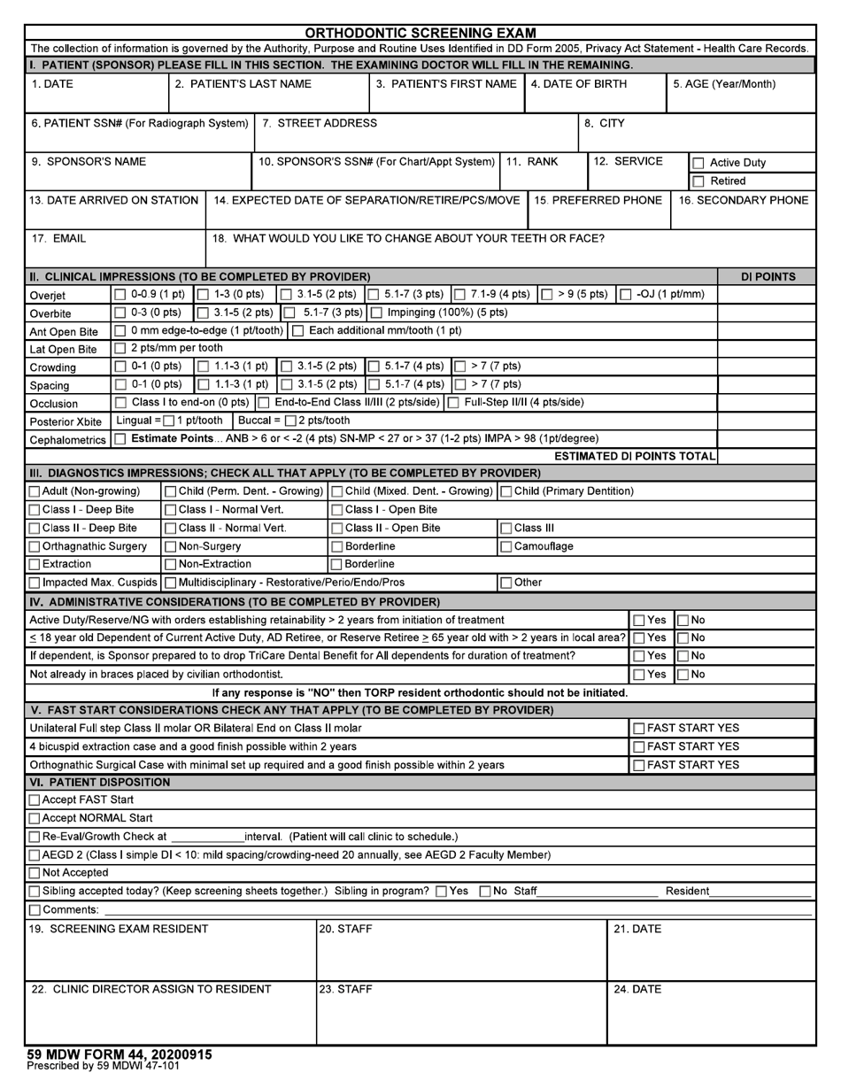 59 MDW Form 44 - Fill Out, Sign Online and Download Fillable PDF ...