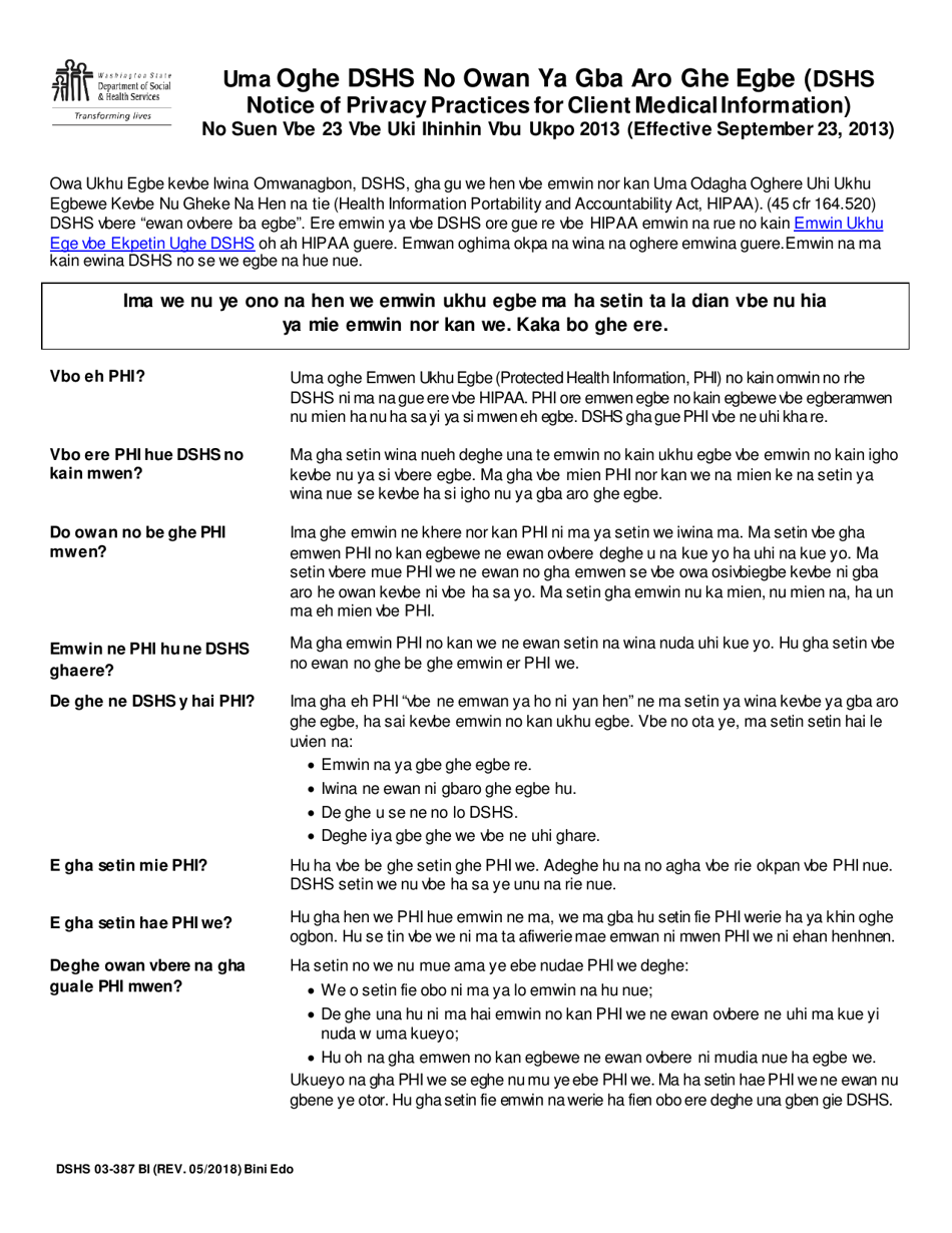DSHS Form 03-387 - Fill Out, Sign Online and Download Printable PDF ...