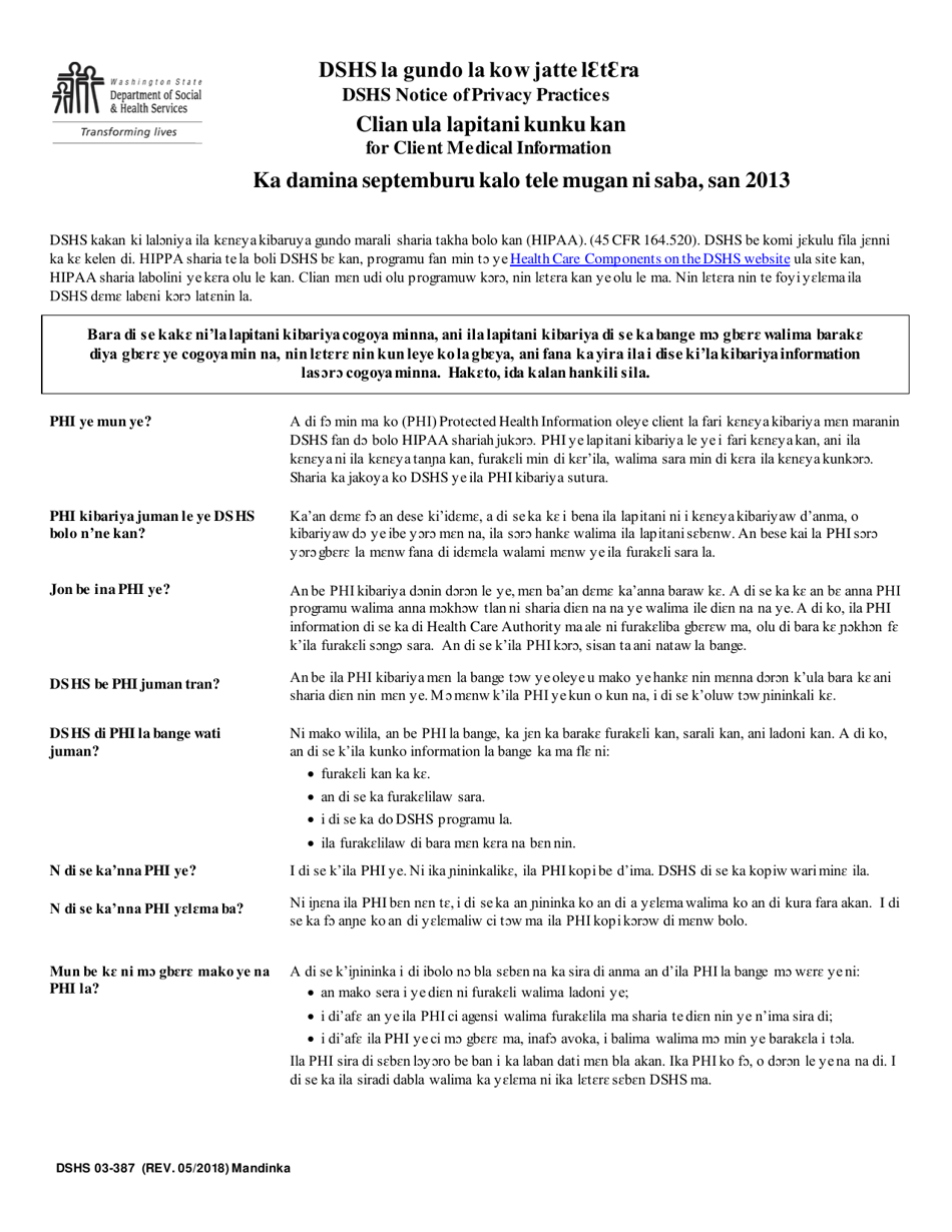 DSHS Form 03-387 - Fill Out, Sign Online and Download Printable PDF ...
