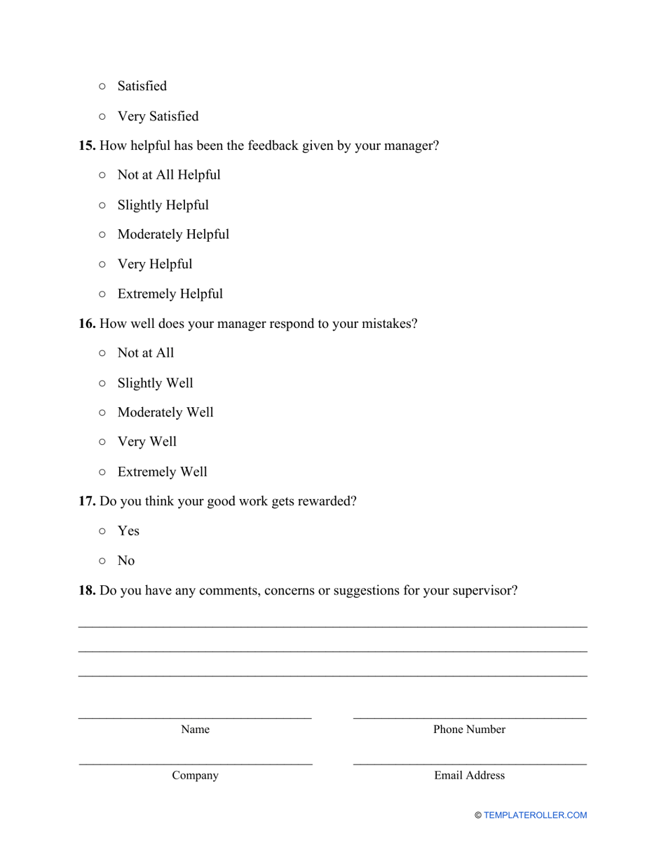 Employee Satisfaction Survey Template - Fill Out, Sign Online and ...