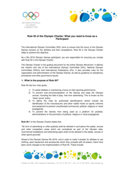 Rule 50 of the Olympic Charter: What You Need to Know as a Participant ...
