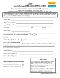 Arkansas Justicxchange User Add/Change Form Download Fillable PDF ...