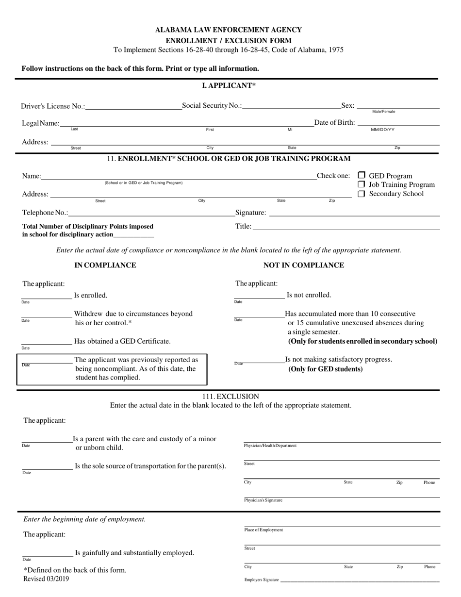 Form DL-93 - Fill Out, Sign Online and Download Printable PDF, Alabama ...
