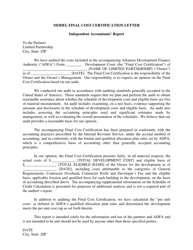 Arkansas Model Final Cost Certification Letter - Fill Out, Sign Online ...