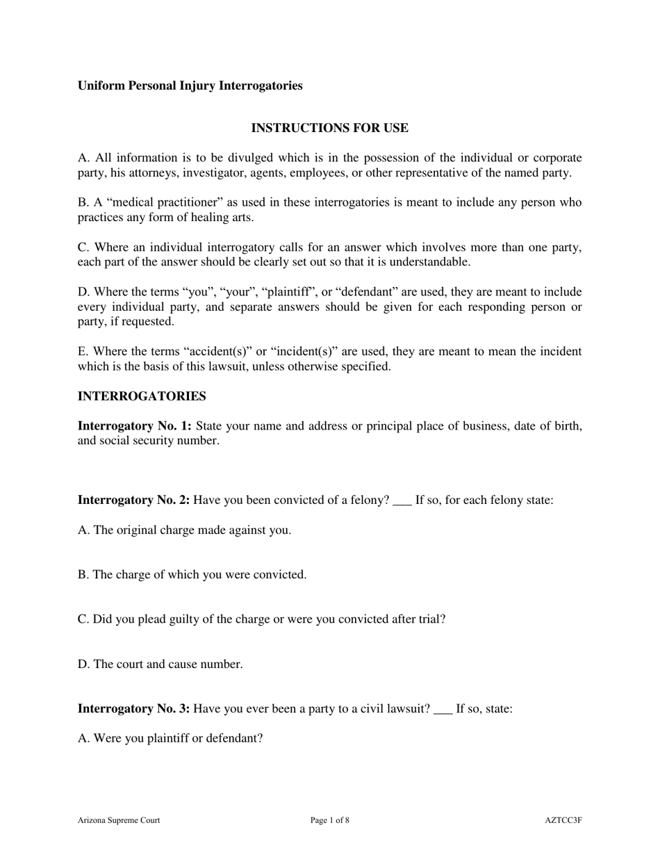 Form AZTCC3F - Fill Out, Sign Online and Download Printable PDF ...