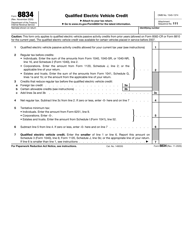 IRS Form 8834 Download Fillable PDF or Fill Online Qualified Electric ...
