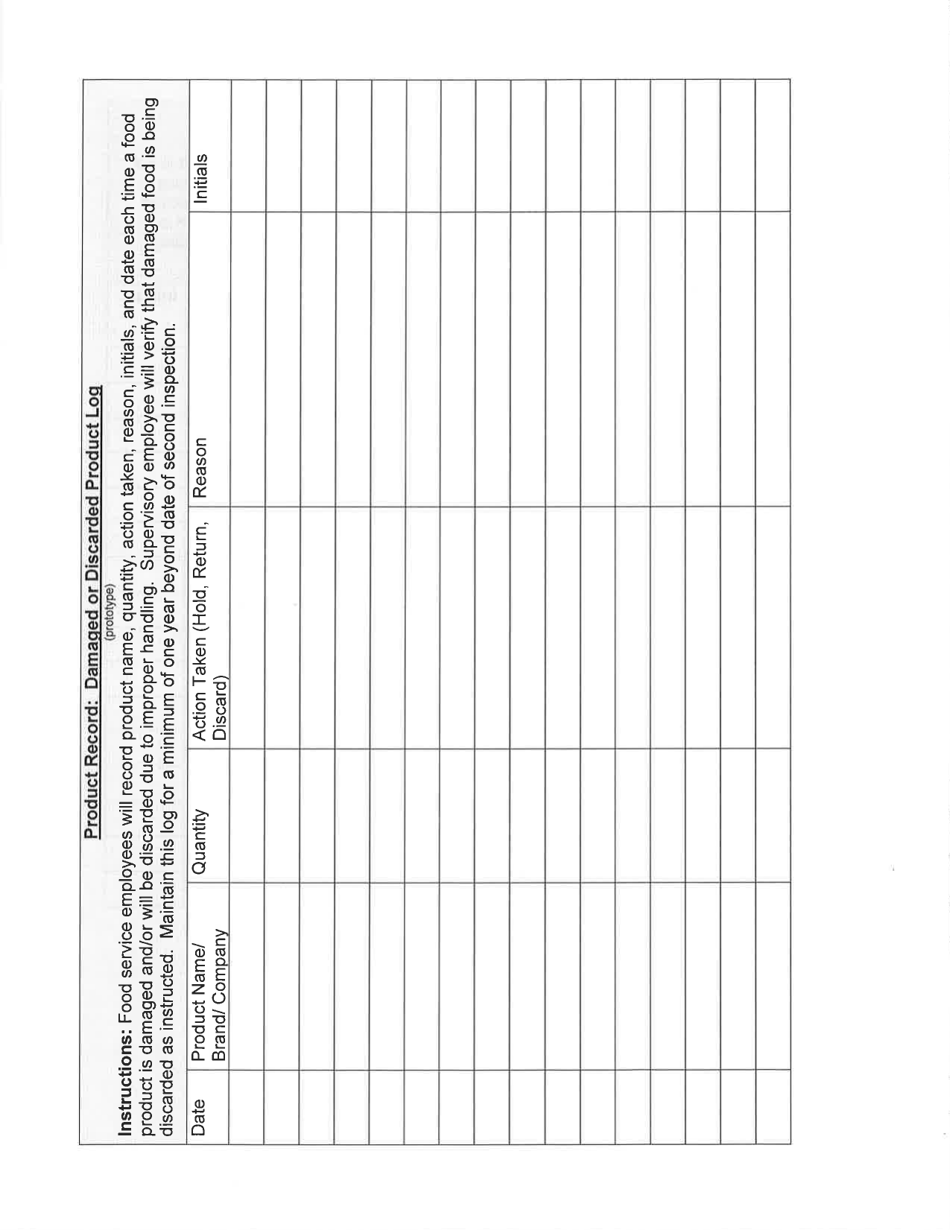 Arizona Product Record: Damaged or Discarded Product Log - Fill Out ...
