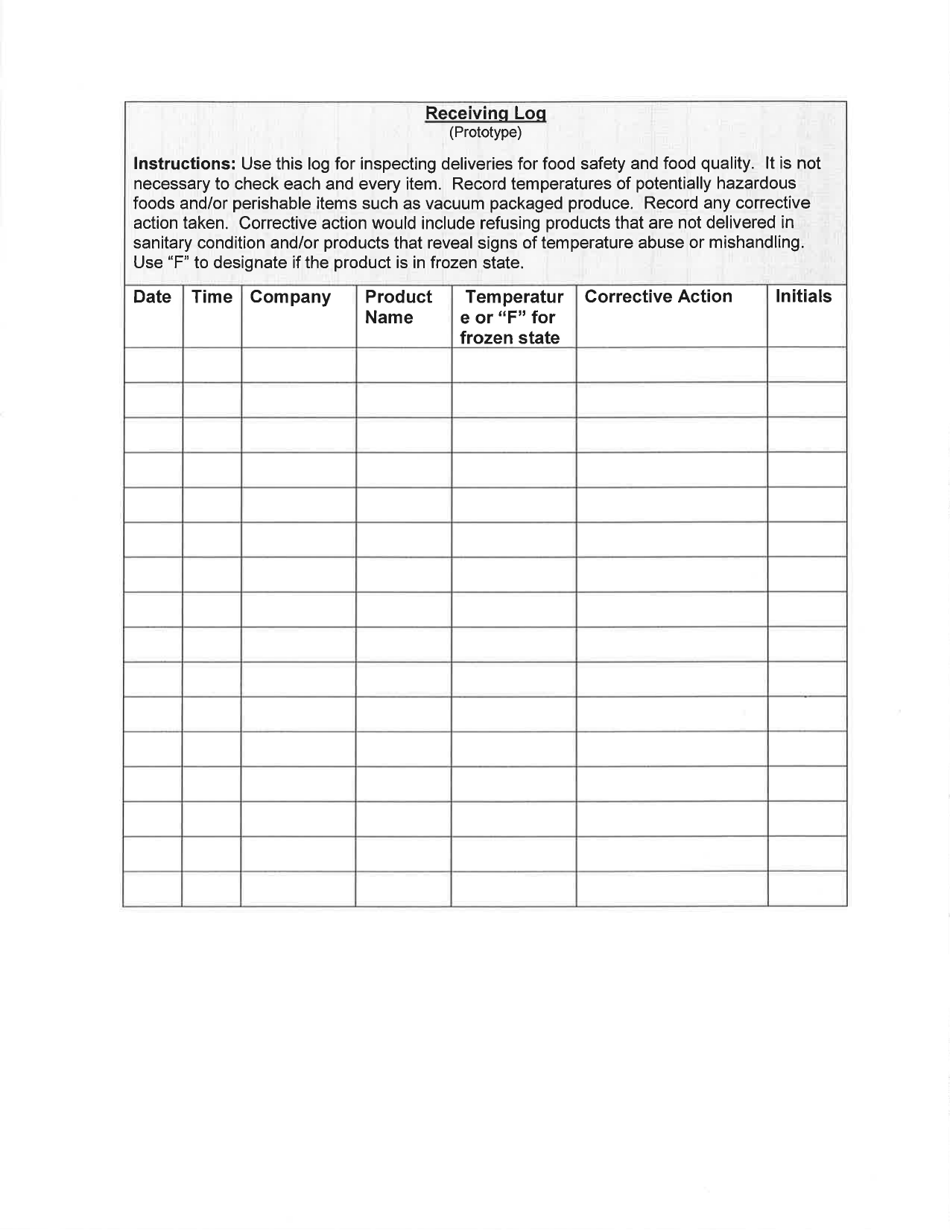 Arizona Receiving Log - Fill Out, Sign Online and Download PDF ...