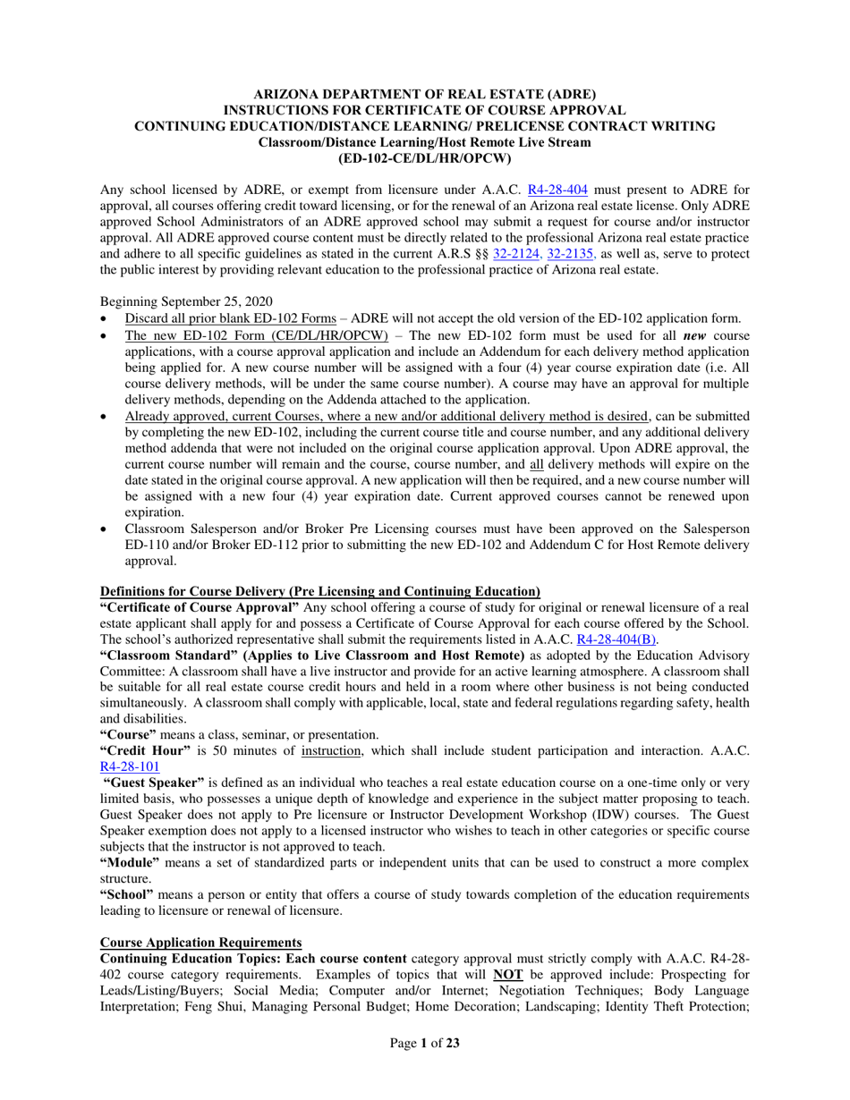 Form ED-102-CE/DL/HR/OPCW - Fill Out, Sign Online and Download Fillable ...