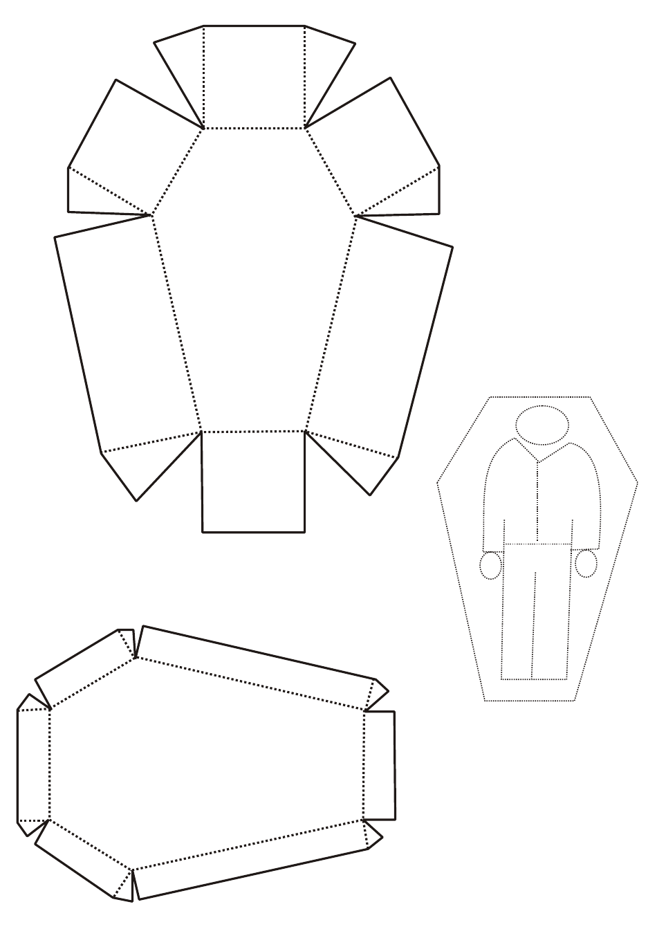Coffin Box Template Download Printable PDF Templateroller