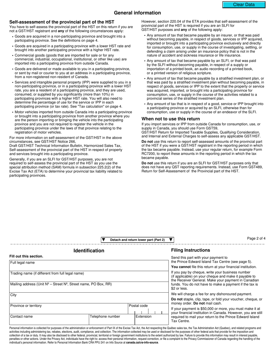Form RC7249 - Fill Out, Sign Online and Download Fillable PDF, Canada ...