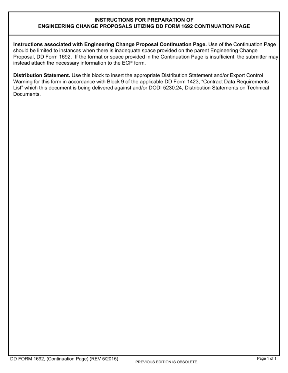 Download Instructions for DD Form 1692C Engineering Change Proposal ...