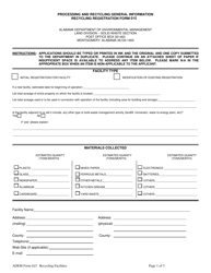 ADEM Form 015 Download Fillable PDF or Fill Online Processing and ...