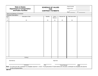 Form 25D-101 - Fill Out, Sign Online and Download Printable PDF, Alaska ...