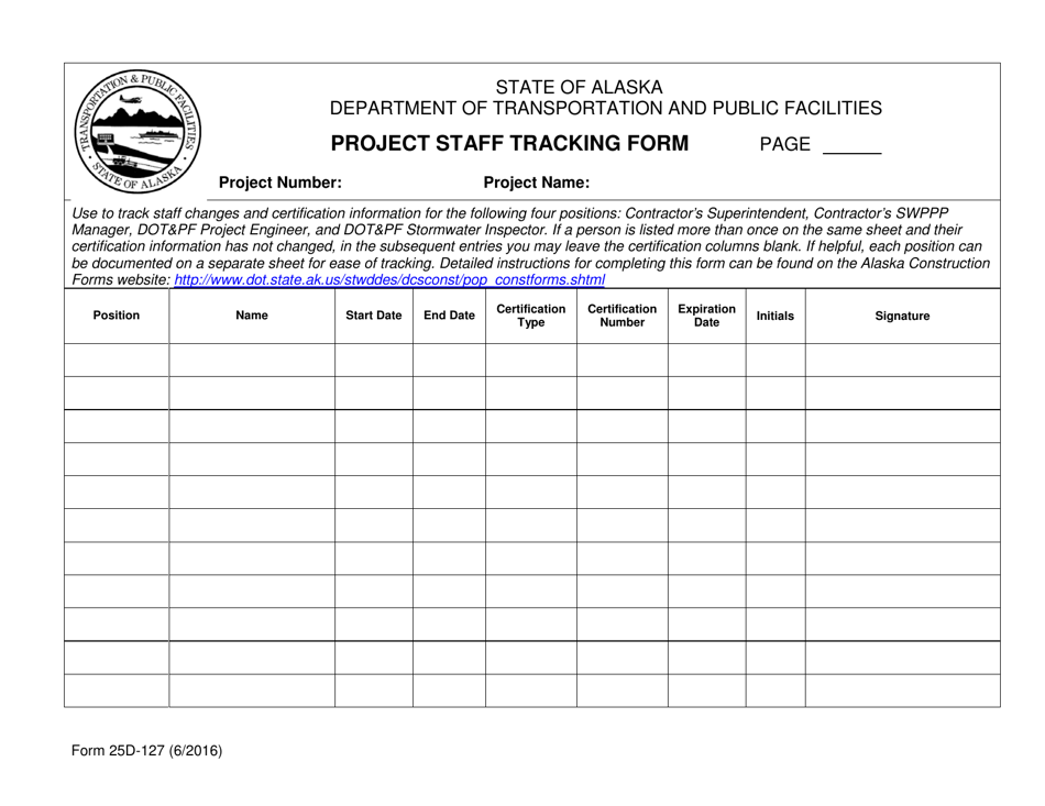 Form 25D-127 - Fill Out, Sign Online and Download Printable PDF, Alaska | Templateroller