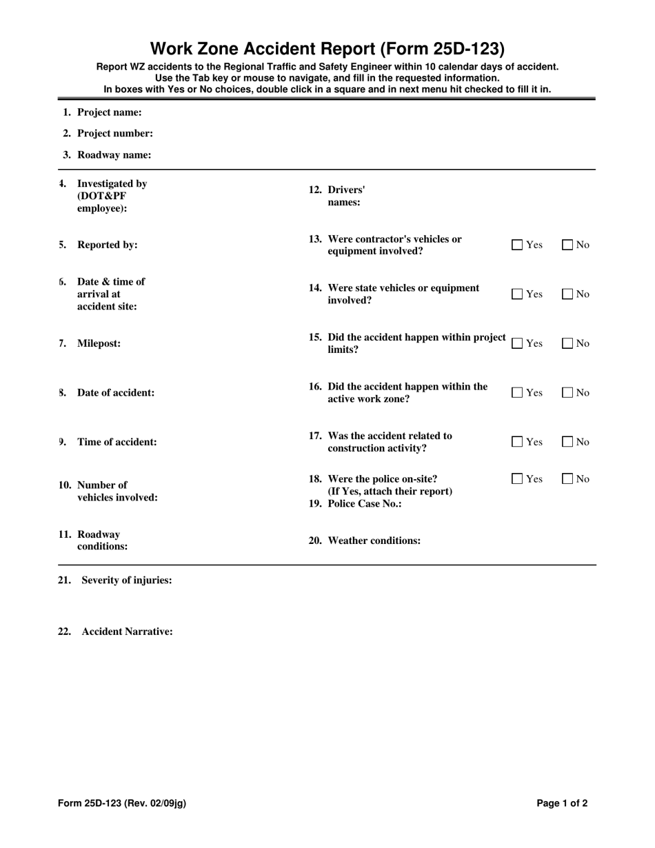 Form 25D-123 - Fill Out, Sign Online and Download Printable PDF, Alaska ...