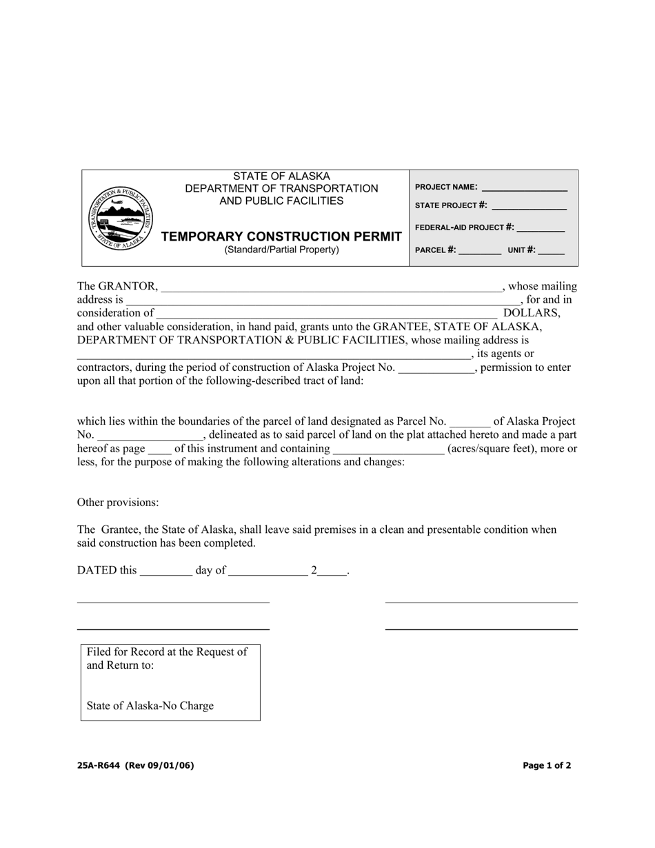 Form 25A-R644 - Fill Out, Sign Online and Download Printable PDF ...