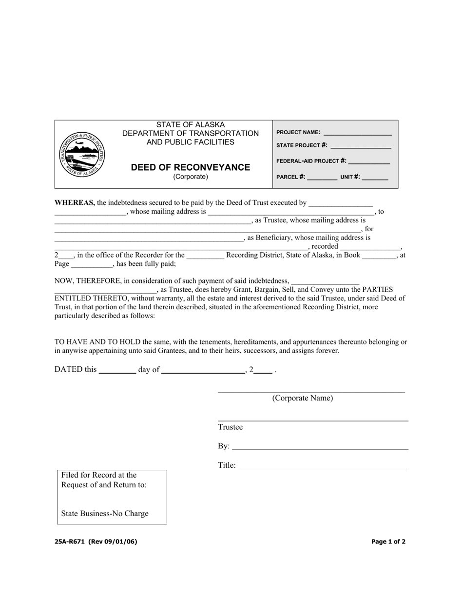 Form 25A-R671 - Fill Out, Sign Online and Download Printable PDF ...