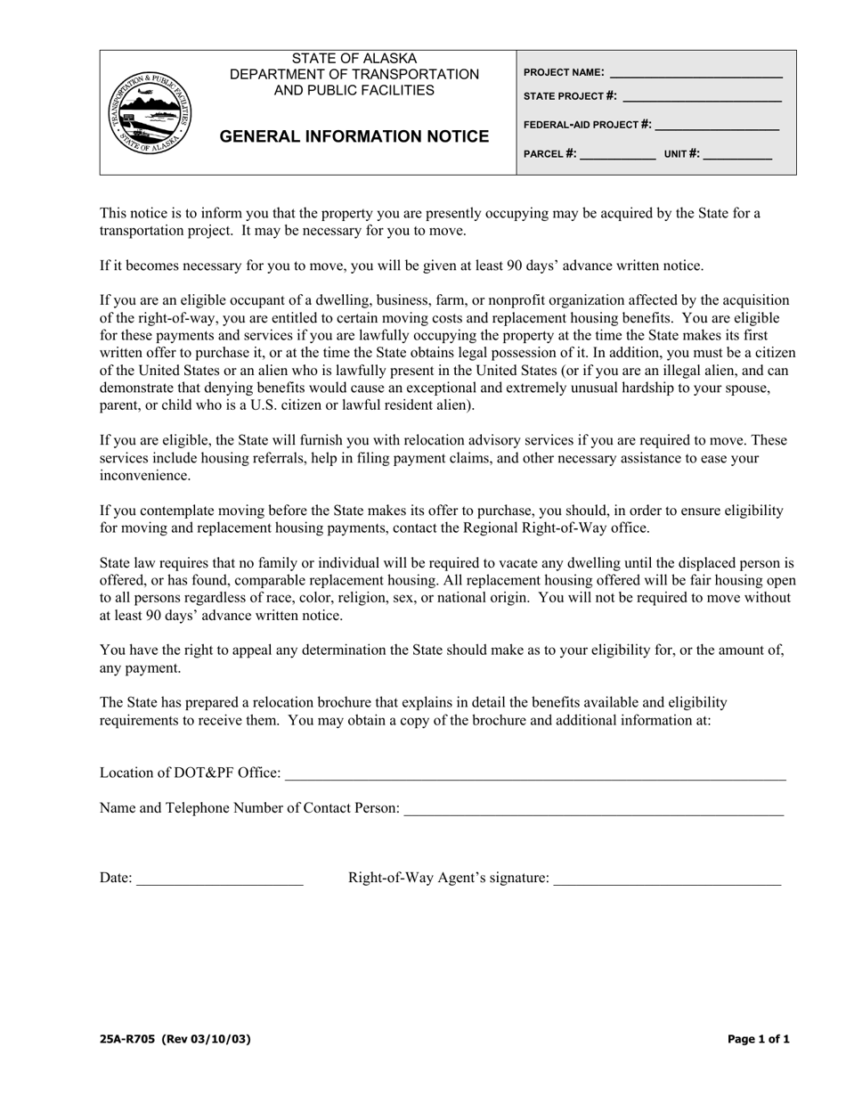 Form 25A-R705 - Fill Out, Sign Online and Download Printable PDF ...