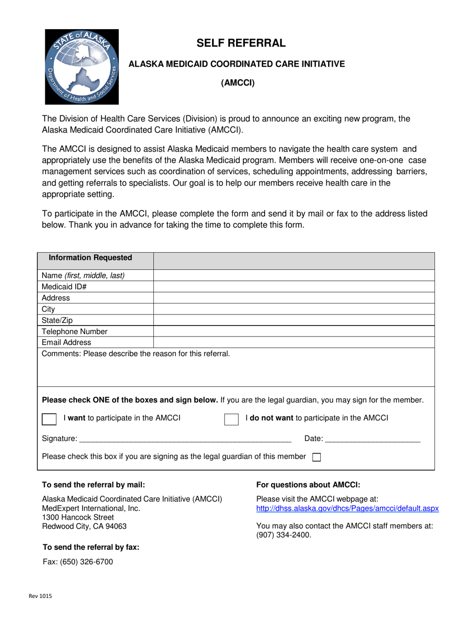 Alaska Self Referral - Alaska Medicaid Coordinated Care Initiative ...