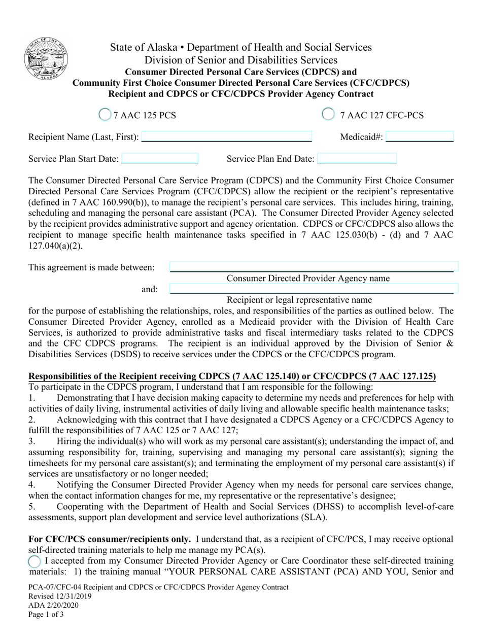 Form CFC-04 (PCA-07) - Fill Out, Sign Online and Download Fillable PDF ...
