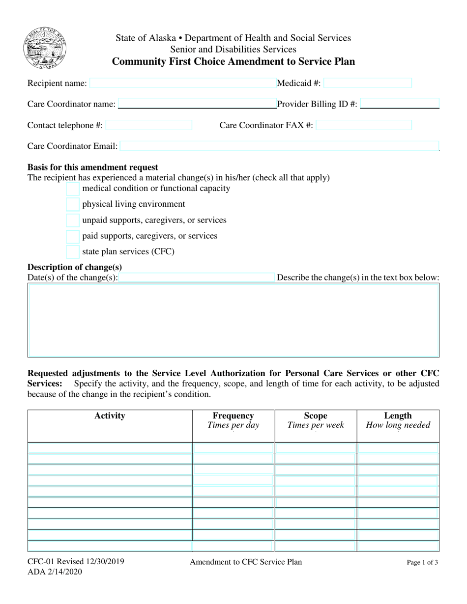 Form CFC-01 - Fill Out, Sign Online and Download Fillable PDF, Alaska ...
