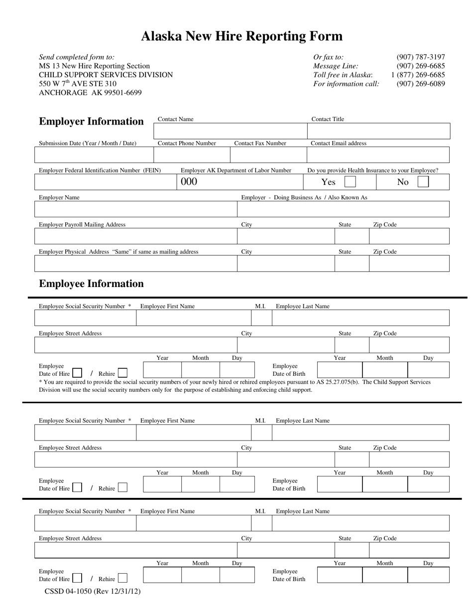 Form CSSD04-1050 - Fill Out, Sign Online and Download Printable PDF ...