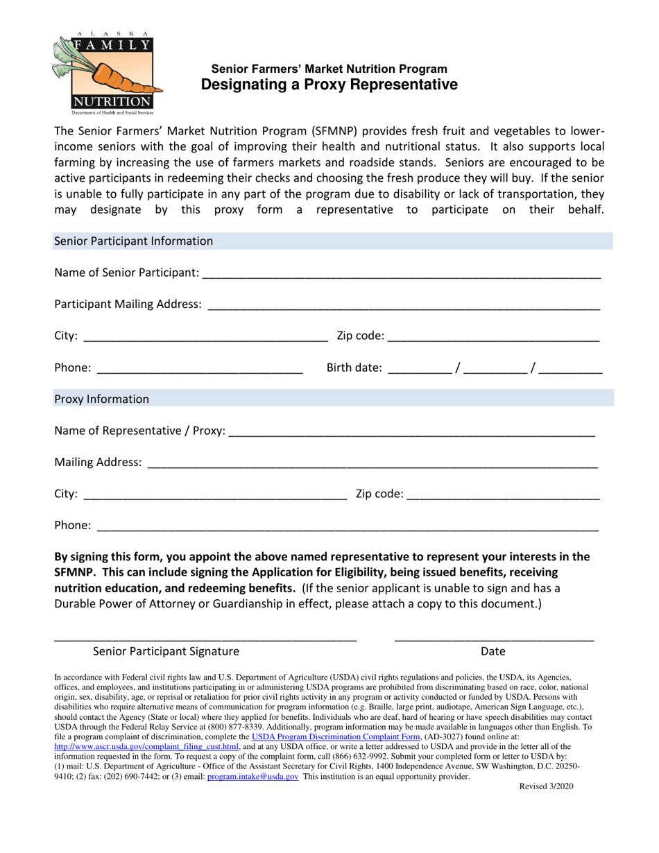 Alaska Designating a Proxy Representative - Fill Out, Sign Online and ...