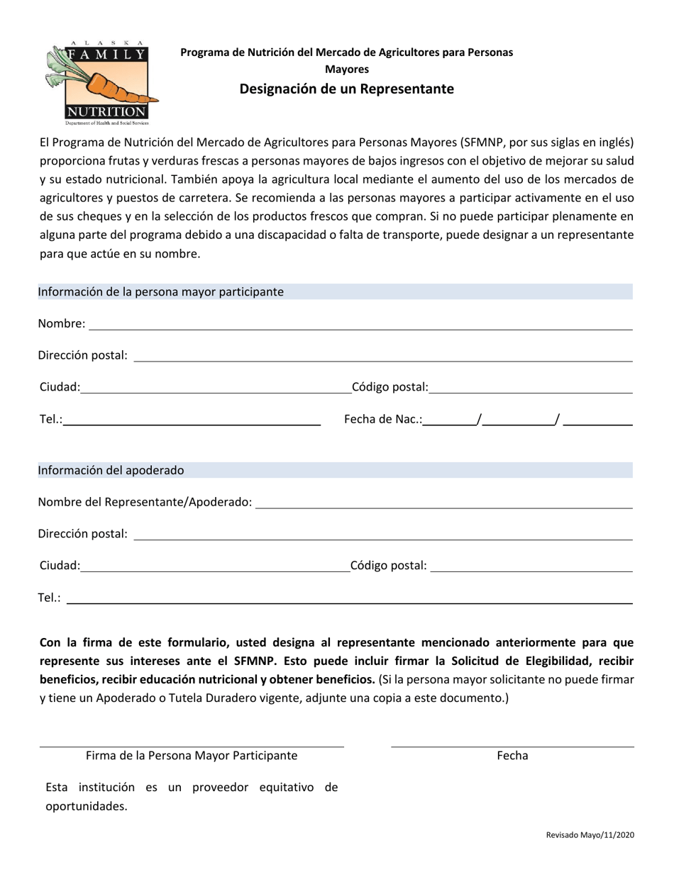 Alaska Designacion De Un Representante - Fill Out, Sign Online and ...