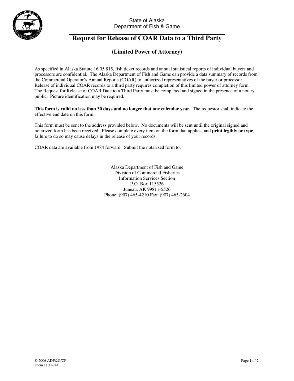 Form 1100-741 - Fill Out, Sign Online and Download Printable PDF ...