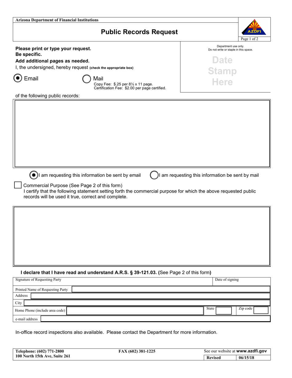 Form PUBRECREQ-001 - Fill Out, Sign Online and Download Fillable PDF ...