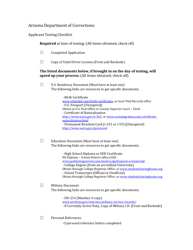 Arizona Applicant Testing Checklist - Fill Out, Sign Online and ...