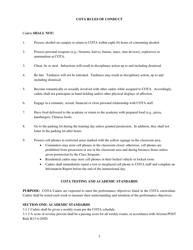 Arizona Acknowledgement of Cota Rules of Conduct Cota Testing and ...