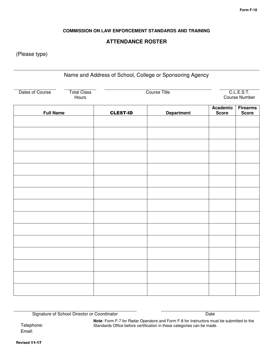 Form F-18 - Fill Out, Sign Online and Download Fillable PDF, Arkansas ...