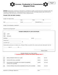 Arkansas License, Credential or Commission Request Form - Fill Out ...