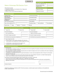 Arkansas State of Arkansas Hsa Election Form Download Fillable PDF ...