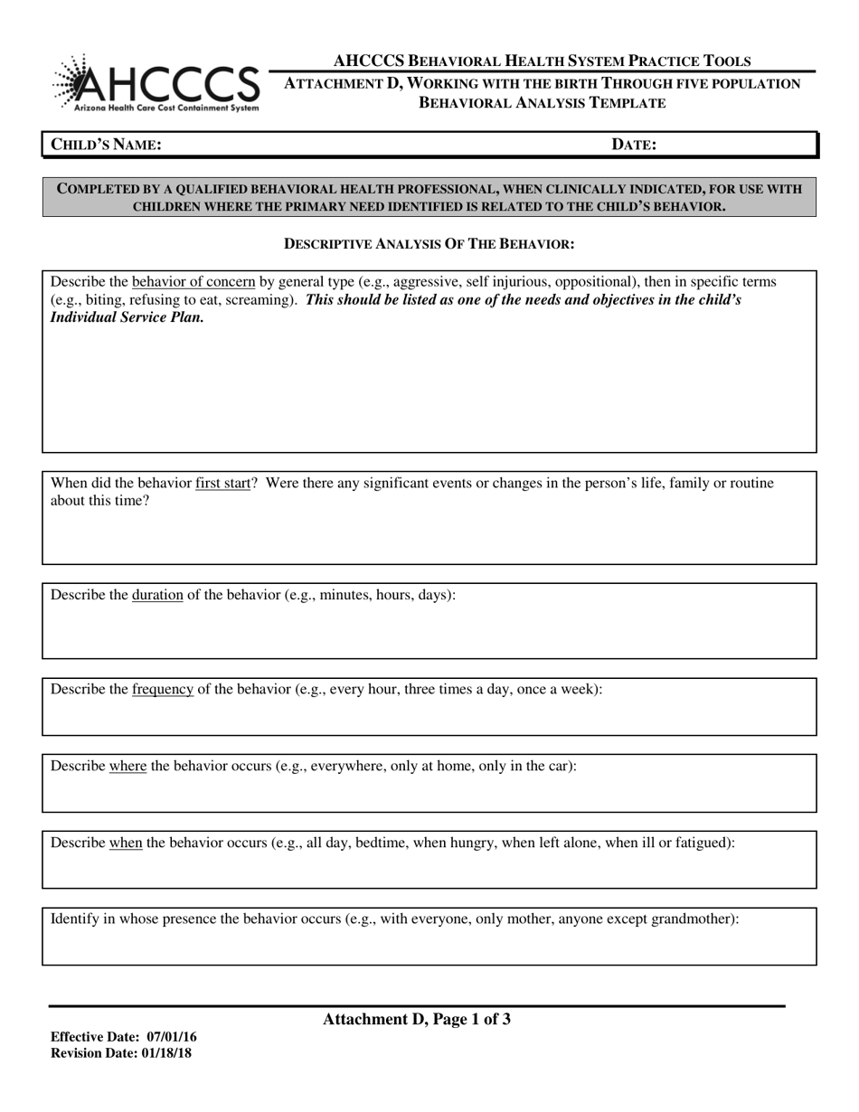 Arizona Behavioral Analysis Template - Fill Out, Sign Online and ...