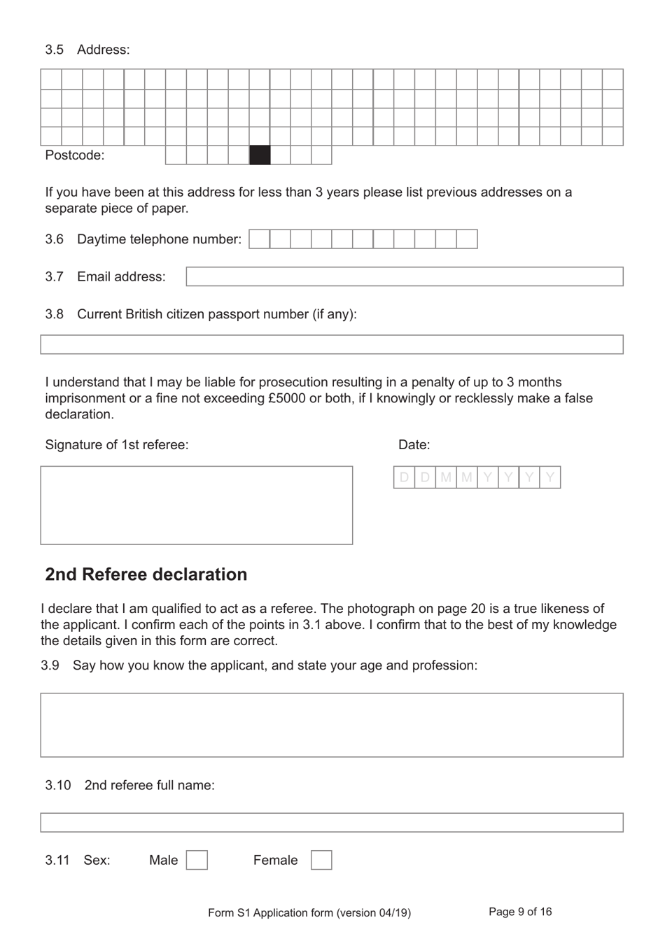 Form S1 - Fill Out, Sign Online and Download Printable PDF, United Kingdom | Templateroller