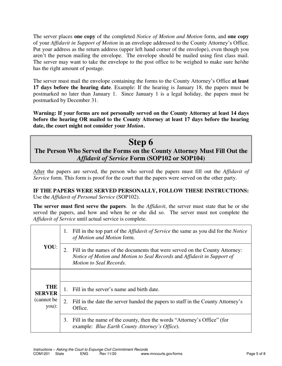 Form COM1201 Download Printable PDF or Fill Online Instructions for ... Form COM1201 Download Printable PDF or Fill Online Instructions for ...
