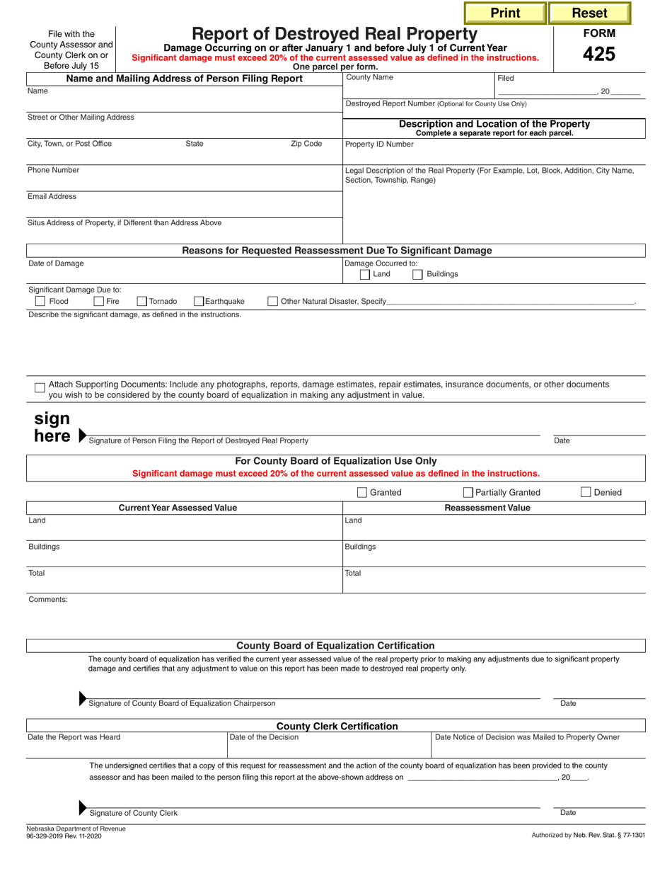 Form 425 (96-329-219) - Fill Out, Sign Online and Download Fillable PDF ...