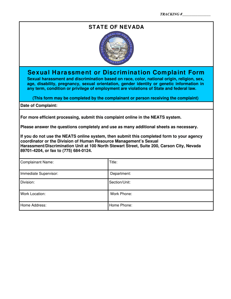 Form HR-30 - Fill Out, Sign Online and Download Printable PDF, Nevada ...
