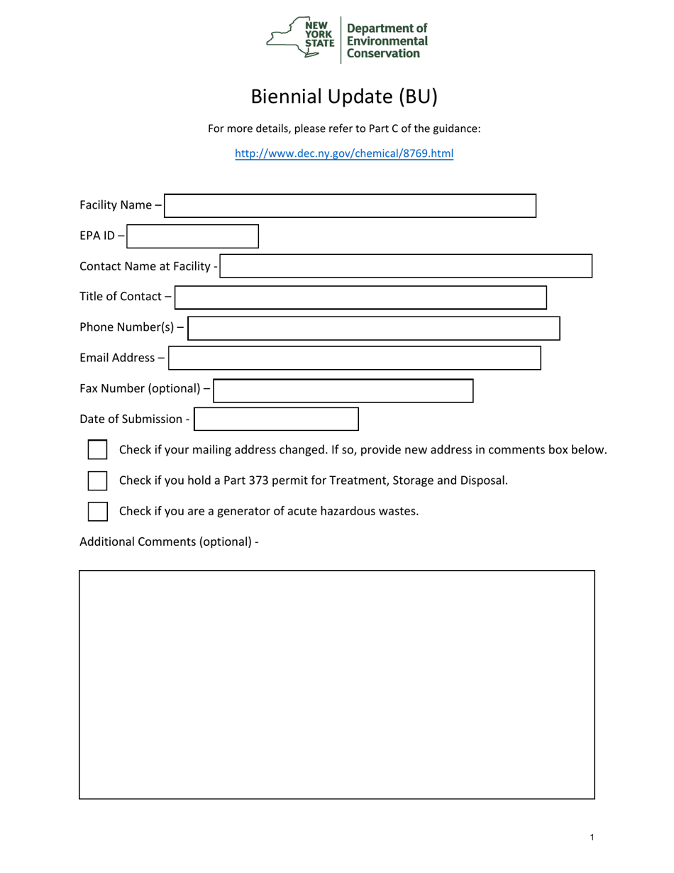 New York Biennial Update (Bu) - Fill Out, Sign Online and Download PDF ...