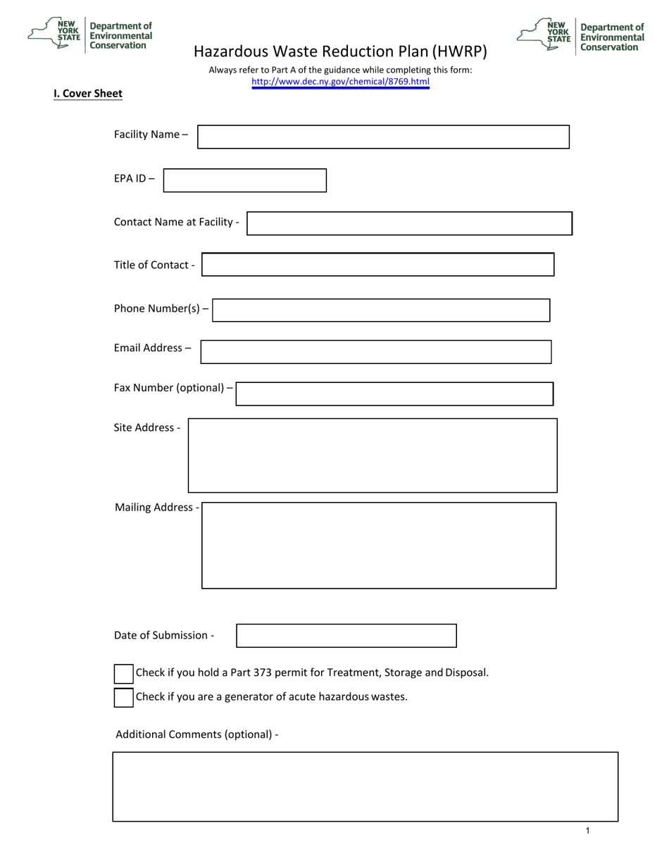 New York Hazardous Waste Reduction Plan (Hwrp) - Fill Out, Sign Online ...