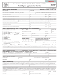 Form TC-855 - Fill Out, Sign Online and Download Printable PDF, Utah ...