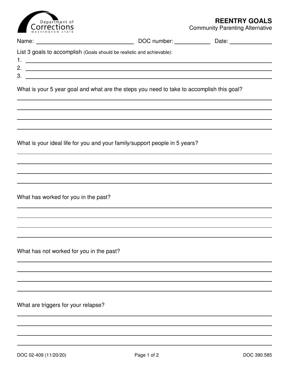 Form DOC02-409 - Fill Out, Sign Online and Download Printable PDF ...