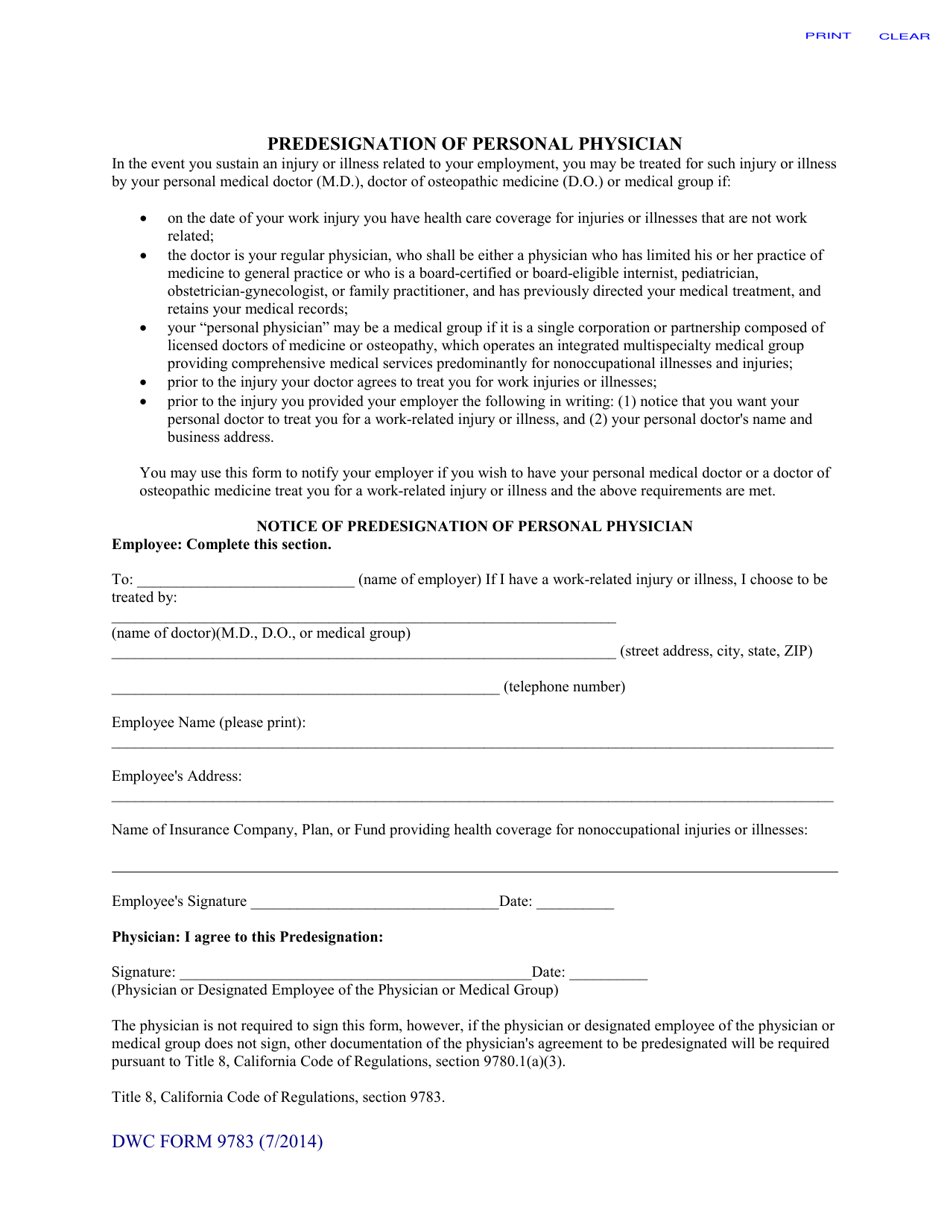 DWC Form 9783 - Fill Out, Sign Online and Download Fillable PDF ...