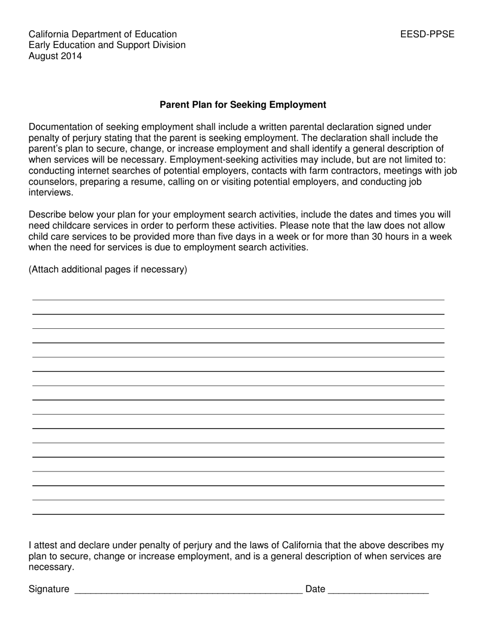Form EESD-PPSE - Fill Out, Sign Online and Download Fillable PDF ...