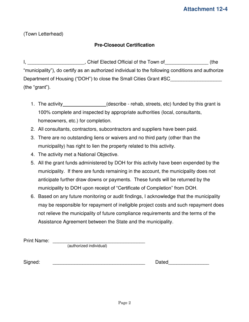 Connecticut Pre-closeout Certification - Fill Out, Sign Online and ...