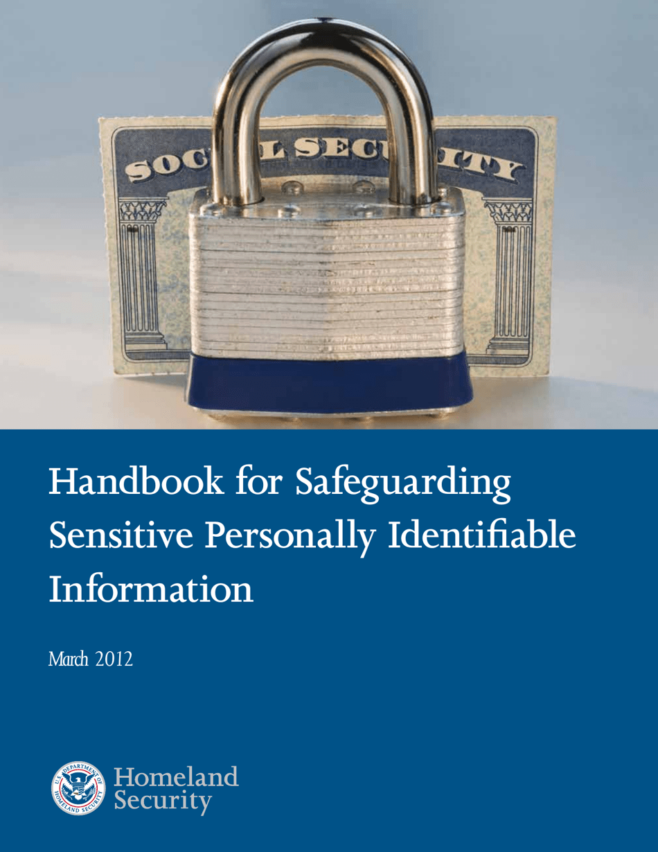 Handbook for Safeguarding Sensitive Personally Identifiable Information - Fill Out, Sign Online ...