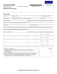 Form 150-101-178 Schedule OR-MPC - Fill Out, Sign Online and Download ...
